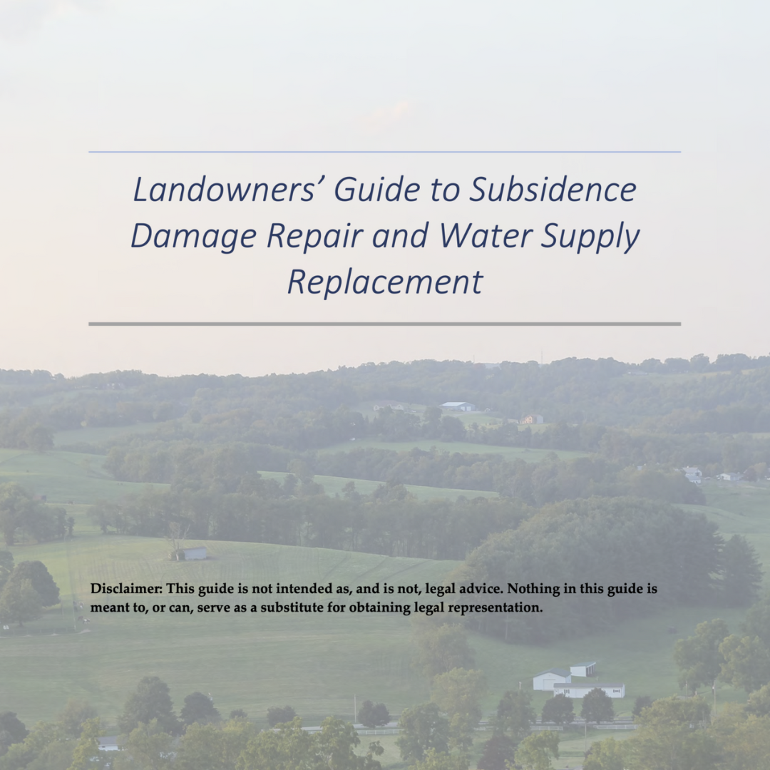 Landowners' Guide to Subsidence Damage Repair and Water Supply ...