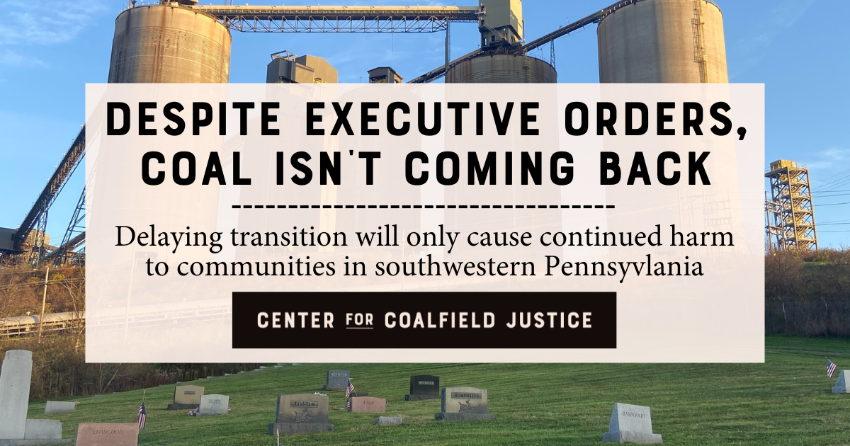Press Release: Despite Executive Order, Coal isn’t coming back - Center ...